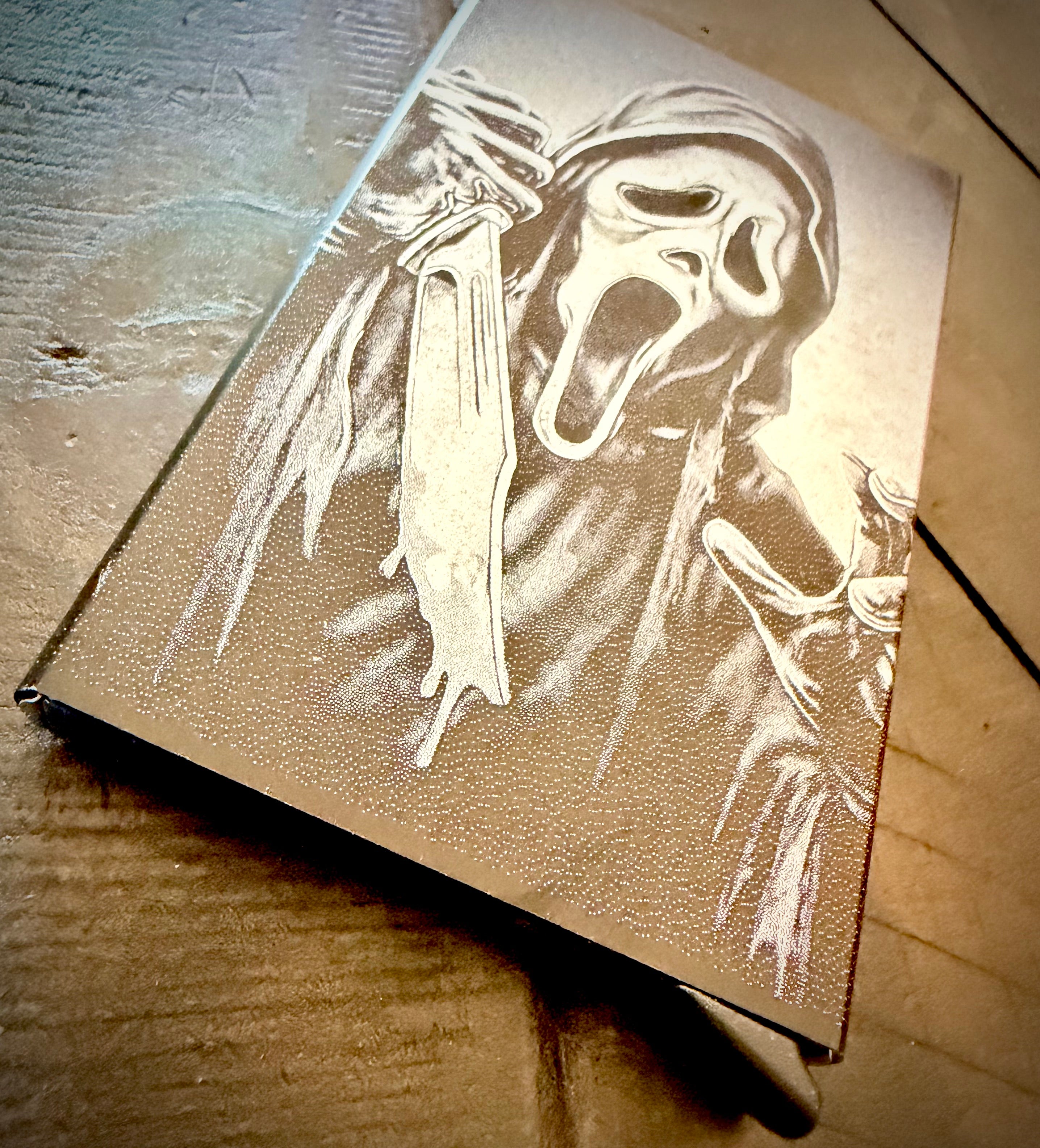 Wallet - Ghostface engraved metal card wallet Scream Movie ...